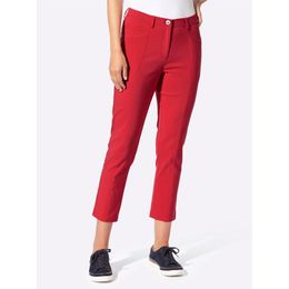 Casual Looks Damen 7/8-Hoseerdbeere, Gr. 50, unifarben, 72% Viskose, 25% Polyamid, 3% Elasthan, Hosen