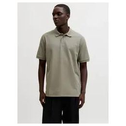 Jack & Jones Poloshirt JACK & JONES "JJEAUSTIN POLO SS NOOS", Herren, Gr. S, vetiver detail:classic, Jersey, Obermaterial: 58% Polyester, 40% Baumwolle, 2% Elasthan, unifarben, regular fit normal, ohne Ausschnitt, gerader Abschluss, Shirts, Materialmix, regular fit