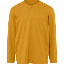 Herren Schlafanzug-Shirt ocker, Gr&ouml;&szlig;e 48/50