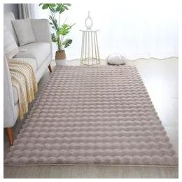 Hochflor-Teppich Ayyildiz TEPPICHE "AMBIANCE 5110", beige, B:80cm H:25mm L:250cm, Polyester, Teppiche, L&auml;ufer / Besonders weich / Dicker Flor / Pflegeleicht