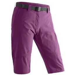 Caprihose Maier Sports "Kluane", Damen, Gr. 46, Normalgr&ouml;&szlig;en, purpurviolett, 90% Polyamid, 10% Elasthan, Hosen Caprihose, Damen Shorts, kurze Wanderhose, Outdoorhose mit 2 Taschen, Regular Fit