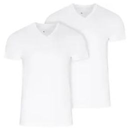 T-Shirt Jockey "T-Shirt American V-Neck Shirt 2P 2er Pack", Damen, Gr. 3XL, wei&szlig;, Obermaterial: 100% Baumwolle CO., Shirts T-Shirt