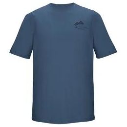 T-Shirt Killtec "KOS 51 MN TSHRT", Damen, Gr. 3XL, dunkelblau, Obermaterial: 65% Polyester, 30% Baumwolle, 5% Elasthan, Rundhals, Shirts T-Shirt, Melange-Optik, grafischer Berg-Print, Comfort-Stretch Material