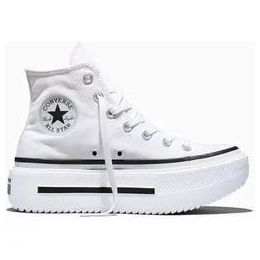 Sneaker Converse "CHUCK TAYLOR ALL STAR LIFT DOUBLE", Damen, Gr. 36, wei&szlig;, schwarz, wei&szlig;, Textil, Schuhe Sneaker