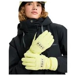 Snowboardhandschuhe Roxy "Freshfield", Damen, Gr. M, gelb pear, Obermaterial: 50% Microfaser, 50% Polyurethan;, Handschuhe