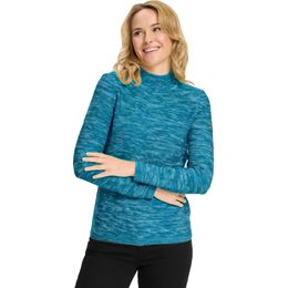 Damen Stehkragenpullover aus Melange-Strick topas-meliert, Gr&ouml;&szlig;e 48