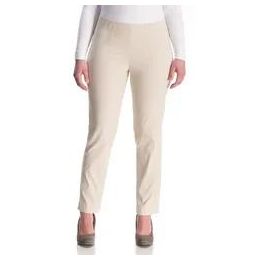 Schlupfhose KjBRAND "SUSIE Bengaline", Damen, Gr. 52, N-Gr, beige, Web, Obermaterial: 80% Viskose, 17% Polyamid, 3% Elasthan, gerade lang, Hosen Schlupfhose, Sommerhose mit Schlupfbund