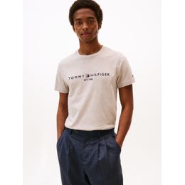 Tommy Hilfiger Herren T-Shirt "TOMMY LOGO TEE", rot, Gr. XXXL, Single Jersey, Obermaterial: 100% Baumwolle, Shirts