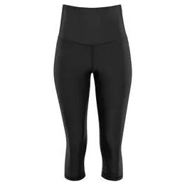 Leggings WINSHAPE "3/4 Functional Comfort HWL217C", Damen, Gr. M, Normalgr&ouml;&szlig;en, schwarz, 85% Polyester, 15% Elasthan, Hosen Leggings, mit V-Shape Applikation und Core-Bund