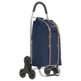 Einkaufstrolley Bischof "Treppenmaster XL", blau, B:42cm H:100cm T:30cm, Kunststoff, Stahl, Einkaufsk&ouml;rbe, wasserdichte Tasche aus Polyester