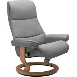 Relaxsessel stressless "View", grau (wild dove batick), B:91cm H:109cm T:83cm, Leder BATICK: BATICK ist ein leicht korrigiertes, durchgef&auml;rbtes und genarbtes M&ouml;belleder, bei dem die meisten Unebenheiten und Spuren in der Regel entfernt wurden.;Leder PALOMA: PALOMA ist ein durchgef&auml;rbtes Semianilin-M&ouml;belleder mit nat&uuml;rlicher Narbung.;ROHLEDER Stoff Q2 FARON: Ein fester zuverl&auml;ssiger Boucl&eacute; mit eine
