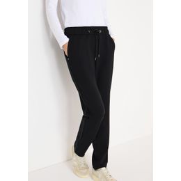 Cecil Damen Schlupfhose "Style Tracey", schwarz, Gr. S, Glitzerstreifen, unifarben, Web, Obermaterial: 61% Viskose, 32% Polyamid, 7% Elasthan.