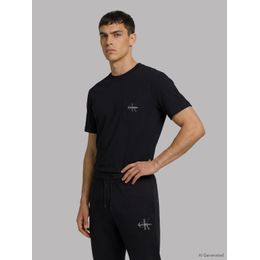 Herren Jogger Pants "MONOGRAM SLEEP JOGGER PANT", Calvin Klein Underwear, Gr. S, schwarz, Web, Obermaterial: 95% Baumwolle, 5% Elasthan, unifarben,