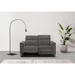 2-Sitzer OTTO HOME "LUND Cord, 160 cm, manuelle o. elektrische Relaxfunktion", grau (anthrazit), B:160cm H:97cm T:100cm, 100% Polyester, Sofas, USB-C bei elektrischer Ausf&uuml;hrung, mit Kopfteilverstellung