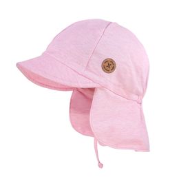 MaxiMo Jungen Schirmm&uuml;tzezartrosameliert, Gr. 47, Jersey, Baumwollmischung, M&uuml;tzen, zum Binden, Zartrosameliert, M&auml;dchen, Kleinkind