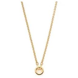 Charm-Kette Leonardo "70 gold Paola Clip&Mix", gold (gelbgoldfarben), Halsketten, Damen, Edelstahl, L: 70 B: 3,4mm, B:3,4mm