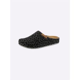 MUBB Damen Hausschuh, Gr. 39, grau, Filz, Wolle, Schuhe