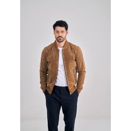 Freaky Nation Herren Lederjacke "Ted-FN", braun, Gr. XL, Oberstoff: 100% Leder, Futter: 100% Polyester, Jacken