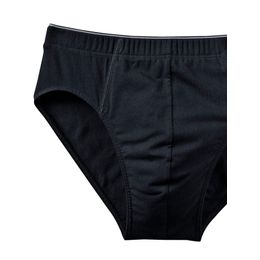 Schiesser Herren Slip, Gr. 7, schwarz, 95% Baumwolle, 5% Elasthan, Unterhosen