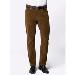 CLASSIC Herren Cordhose, braun, Gr. 60, unifarben, 98% Baumwolle, 2% Elasthan, Hosen