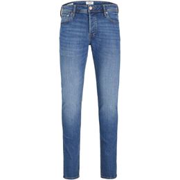 Jack & Jones JACK & JONES Herren Slim-fit-Jeans "JJIGLENN mit Used-Look und Stretchkomfort", blau, Gr. 31, Abriebeffekte, Denim/Jeans, Obermaterial: 76%
