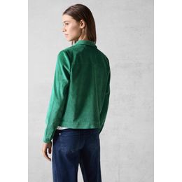 Cecil Damen Cordjacke, gr&uuml;n, Gr. XXL, unifarben, Cord, 90% Polyester, 8% Polyamid, 2% Elasthan, Jacken, mit Brusttasche