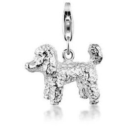 Charm-Einh&auml;nger NENALINA "Pudel Hund Dog Anh&auml;nger 925 Silber", silber, Charms, Damen, ohne Stein, Silber 925 (Sterlingsilber)