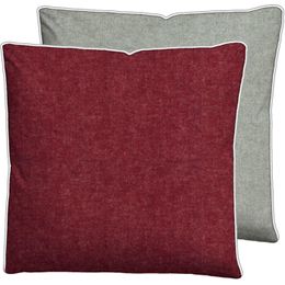 Kissenbezug Biberna, B:40cm L:80cm, rot, Baumwolle, 100% Baumwolle, Kissenbez&uuml;ge