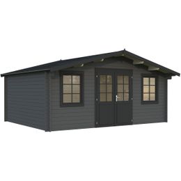 Gartenhaus Palmako "Klara", dunkelgrau, anthrazit, ohne Fu&szlig;boden, ohne Dacheindeckung, Massivholz, Gartenh&auml;user, Gartenhaus, verschiedene Farben