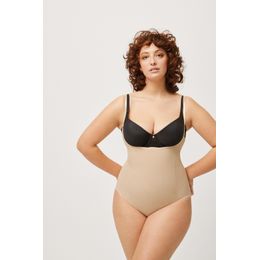 YSABEL MORA Damen Body, beige, Gr. L, Obermaterial: 73% Polyamid, 27% Elasthan, Bodys, Spitze, mittlerer Shape-Effekt, elastisch, weich, bequem