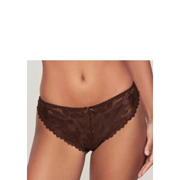 Lascana Damen String, Gr. 44schokolade, Spitze, Obermaterial: 90% Polyamid, 10% Elasthan, Unterhosen, aus floraler Spitze