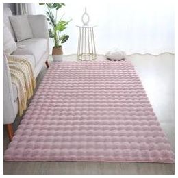 Hochflor-Teppich Ayyildiz TEPPICHE "AMBIANCE 5110", rosa (rose), B:80cm H:25mm L:250cm, Polyester, Teppiche, L&auml;ufer / Besonders weich / Dicker Flor / Pflegeleicht