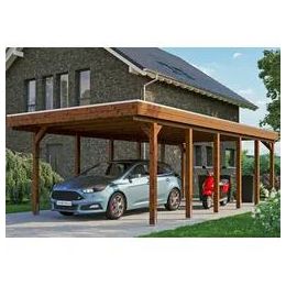 Skan Holz Einzelcarport SKANHOLZ "Friesland", braun, B/H/T: 221cm x, Carports