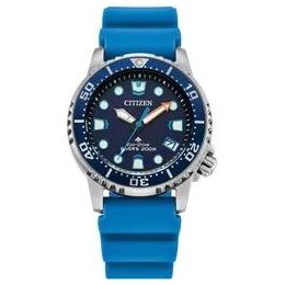 Taucheruhr Citizen "Promaster Eco-Drive Diver", blau, Armbanduhren, Armbanduhr, Damenuhr, Solar, bis 20 bar wasserdicht
