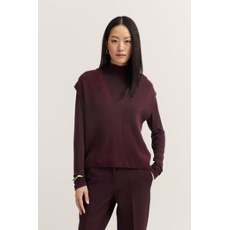 Bugatti Damen Pullunder "Kaschmir-Mix"690, rost, Gr. XXL, unifarben, 40% Wolle, 30% Viskose, 20% Polyamid, 10% Kaschmir, Pullover, mit V-Ausschnitt