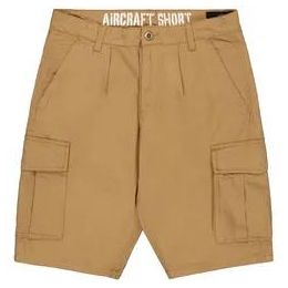 Shorts Alpha Industries "Aircraft Short", Herren, Gr. 33, Normalgr&ouml;&szlig;en, gr&uuml;n (khaki), Obermaterial: 100% Baumwolle; Futter: 100% Baumwolle, Hosen Shorts