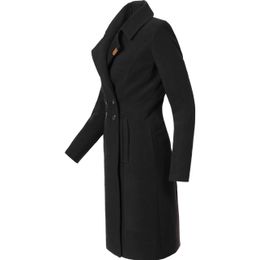 Navahoo Damen Wintermantel "Wooly", schwarz, Gr. S, Obermaterial: 90% Acryl, 8% Viskose, 2% Elasthan. Innenfutter: 100% Polyester. &Auml;rmelfutter: 100%