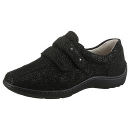 Waldl&auml;ufer WALDL&Auml;UFER Damen Klettschuh "HENNI", Gr. 6,5, schwarz, Veloursleder, unifarben, Schuhe, Halbschuh, Bequemschuh in Komfortweite H (= sehr weit)
