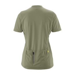 Gonso Damen Radtrikot "SITIVO Jersey Green W", gr&uuml;n, Gr. 36, 100% Polyester, Trikots, Damen Fahrradtrikot kurzarm, Half-Zip Trikot mit R&uuml;ckentasche
