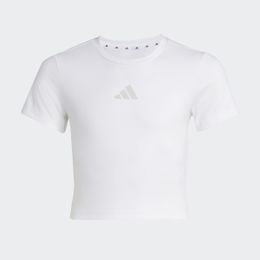 M&auml;dchen T-Shirt "JG SPI SOFT TEE", wei&szlig;, Gr. 140, adidas Sportswear, Obermaterial: 75% Polyester, 25% Elasthan, Shirts