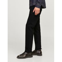Jack & Jones JACK & JONES Herren Tapered-fit-Jeans "JJIMIKE JJORIGINAL CJ SN", schwarz, Gr. 31, Abriebeffekte, clean, Denim/Jeans, Obermaterial: 99% Baumwolle, 1%