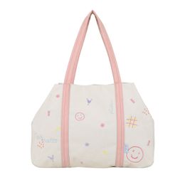 Henkeltasche Fritzi aus Preussen "Simply Shopper Limited Embro Fun", Herren, Gr. B/H/T: 16cm x 29cm x 44cm, beige, Kunstfaser, unifarben, Taschen, mit tollen Stickdetails