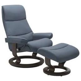 Relaxsessel stressless "View", blau (sparrow blau paloma), B:91cm H:109cm T:83cm, Leder BATICK: BATICK ist ein leicht korrigiertes, durchgef&auml;rbtes und genarbtes M&ouml;belleder, bei dem die meisten Unebenheiten und Spuren in der Regel entfernt wurden.;Leder PALOMA: PALOMA ist ein durchgef&auml;rbtes Semianilin-M&ouml;belleder mit nat&uuml;rlicher Narbung.;ROHLEDER Stoff Q2 FARON: Ein fester zuverl&auml;ssiger Boucl&eacute; mit e