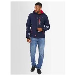 Softshelljacke Arctic Seven "ASColori", Damen, Gr. 4XL, bunt (navy, rot), Obermaterial: 96% Polyester, 4% Elasthan; Innenseite: 100% Polyester, Jacken Softshelljacke, Outdoorjacke mit abnehmbarer Kapuze