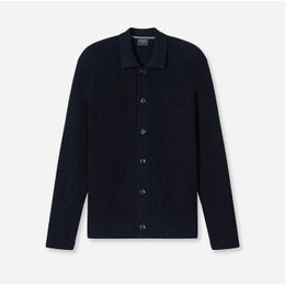 OLYMP Herren Strickjackemarine, Gr. M, Strick, Obermaterial: 70% Baumwolle, 30% Schurwolle, Strickjacken, Strick, regular fit