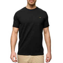 INDICODE Herren Rundhalsshirt "INAndorra", schwarz, Gr. M, unifarben, Single Jersey, Obermaterial: 100% Baumwolle, Shirts, Baumwolle, regular fit