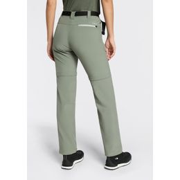 CMP Damen Zip-off-Hose "WOMAN ZIP OFF PANT"avocado, Gr. 44, Web, Obermaterial: 89% Polyester, 11% Elasthan, Hosen, mit Rei&szlig;verschlusstaschen,