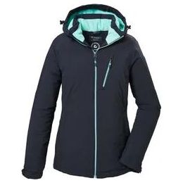 Outdoorjacke Killtec "KOW 195 WMN JCKT", Damen, Gr. 40, schwarz (schwarz blau), Obermaterial: 100% Polyester, mit Riegel, Jacken Outdoorjacke, mit Kapuze, mit Rei&szlig;verschlusstaschen, mit Brusttasche