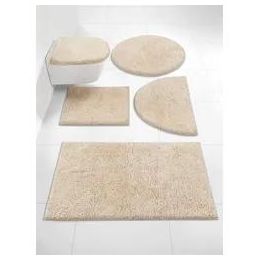 Badematte Grund Gr. 1, beige (natur), rechteckig (45cm x 50cm ) WC-Vorleger rechteckig, 1 Stk., Badematten, Badematte