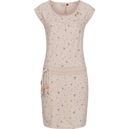 Sommerkleid Ragwear "Sommerkleid Penelope", Damen, Gr. XL, N-Gr, beige (beige print a22), Obermaterial: 100% Baumwolle CO. Obermaterial: 100% Baumwolle CO., Kleider Sommerkleid